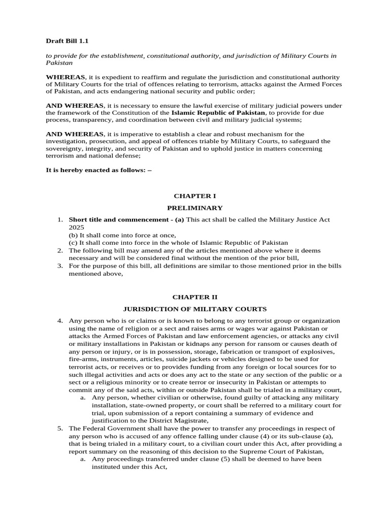 Military Justice Act 2025 Overview | PDF | Court Martial | Crimes