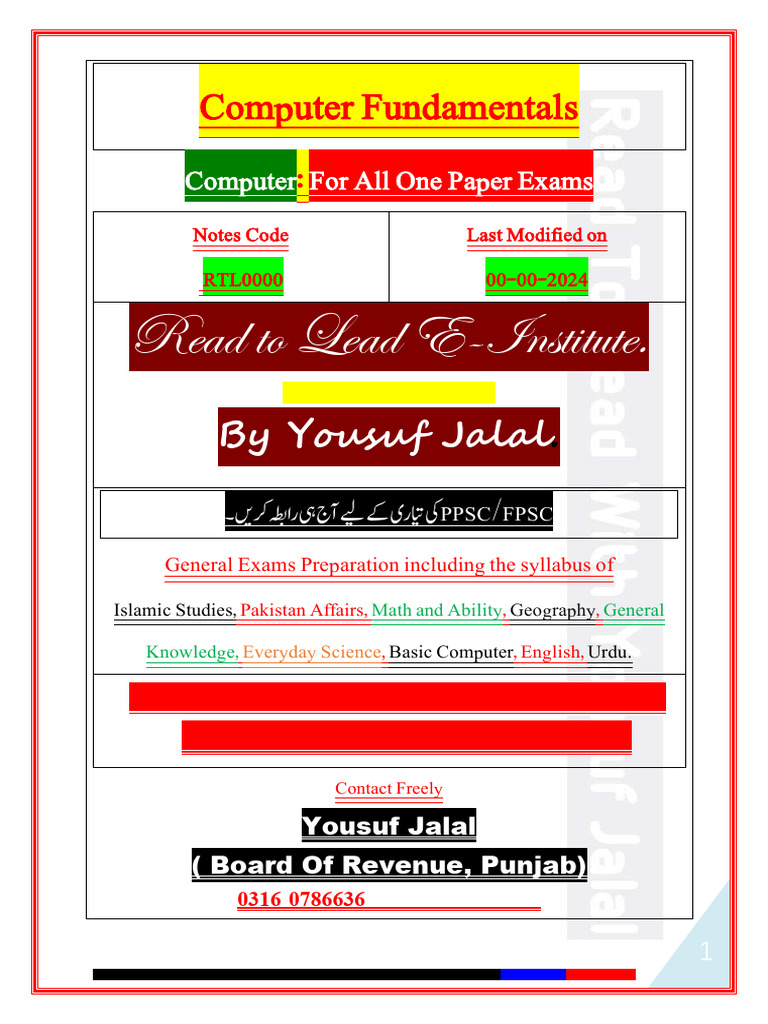 3 Computer Fundamnetals | PDF | Computer Data Storage | Computer Memory