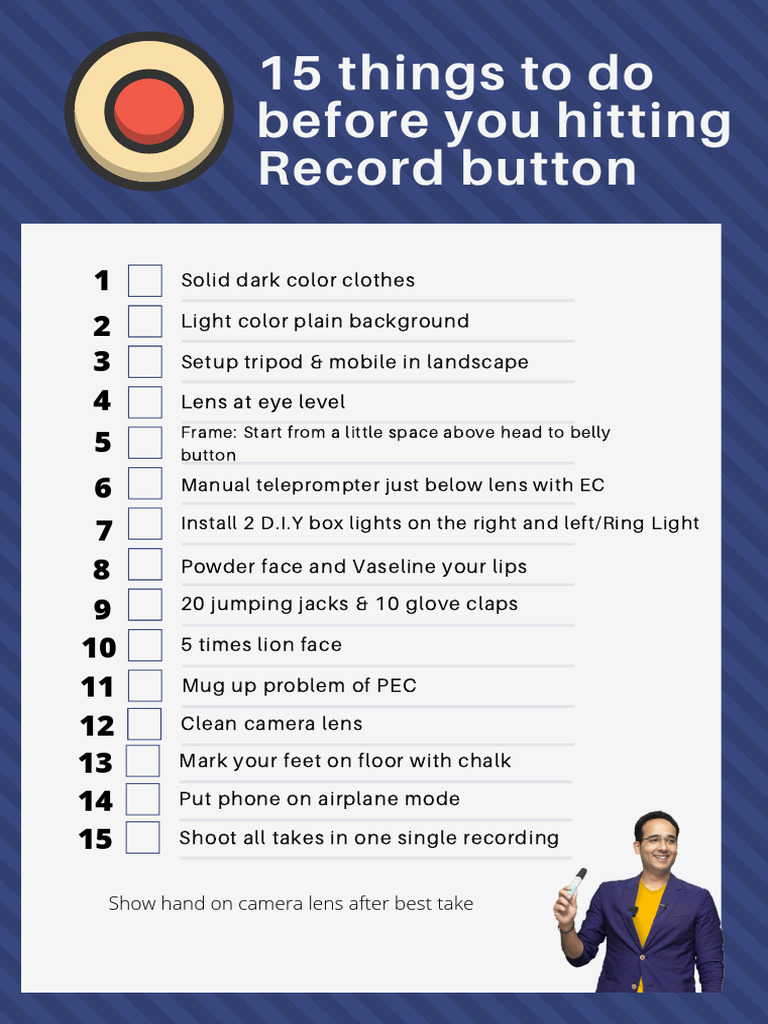 15 Pre-Recording Tips for Video Success | PDF