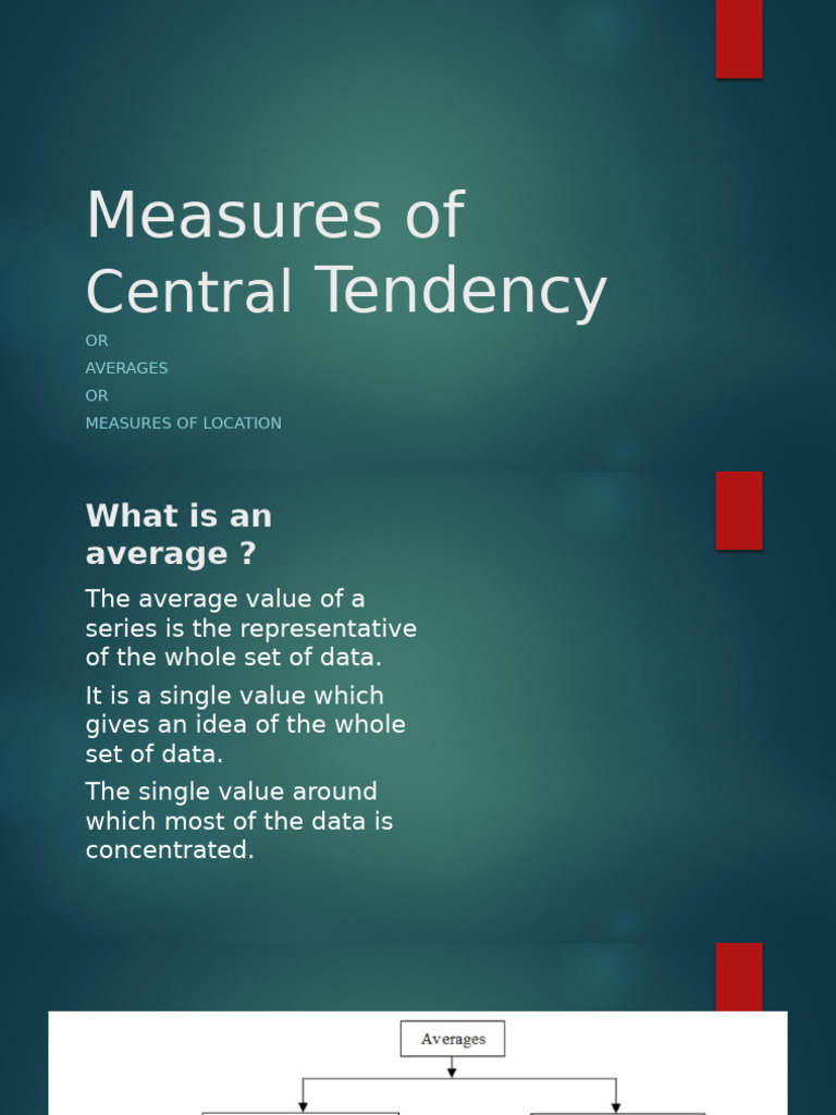 Measures of Central Tendency | PDF