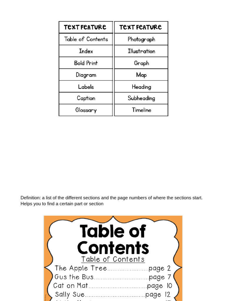 Nonfiction Text Features | PDF