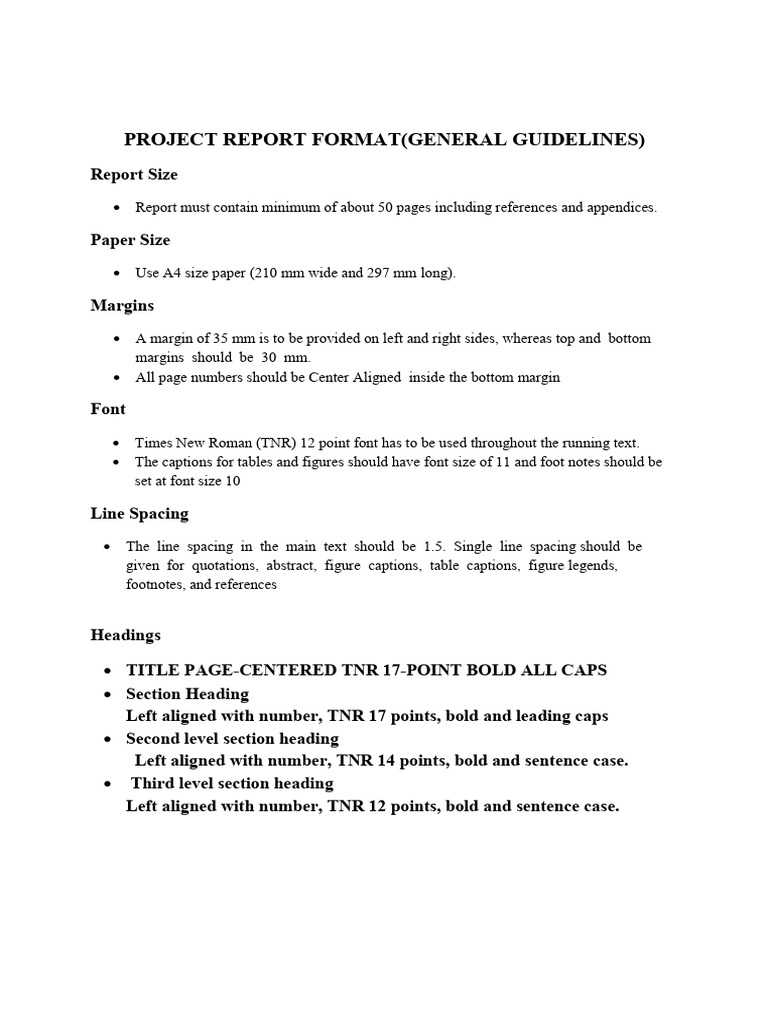 Project Report Formatting Guidelines | PDF
