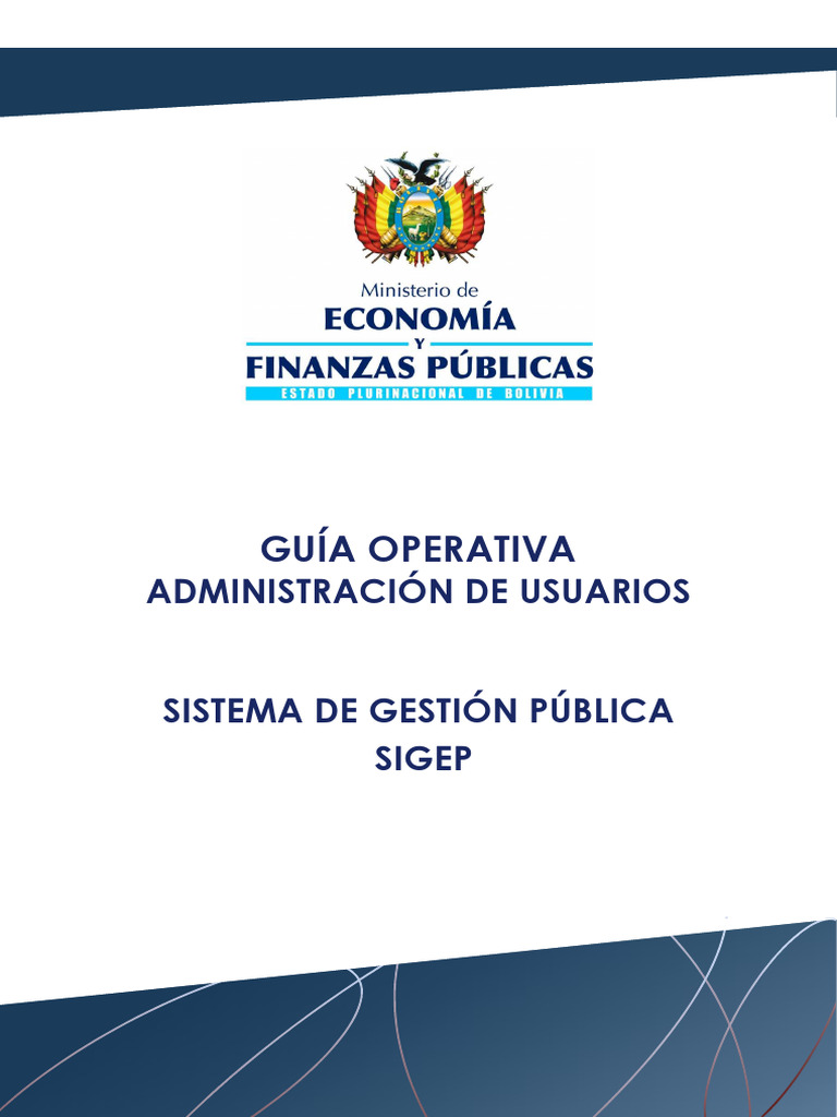 Guía de Administración de Usuarios SIGEP | PDF | Usuario (informática ...