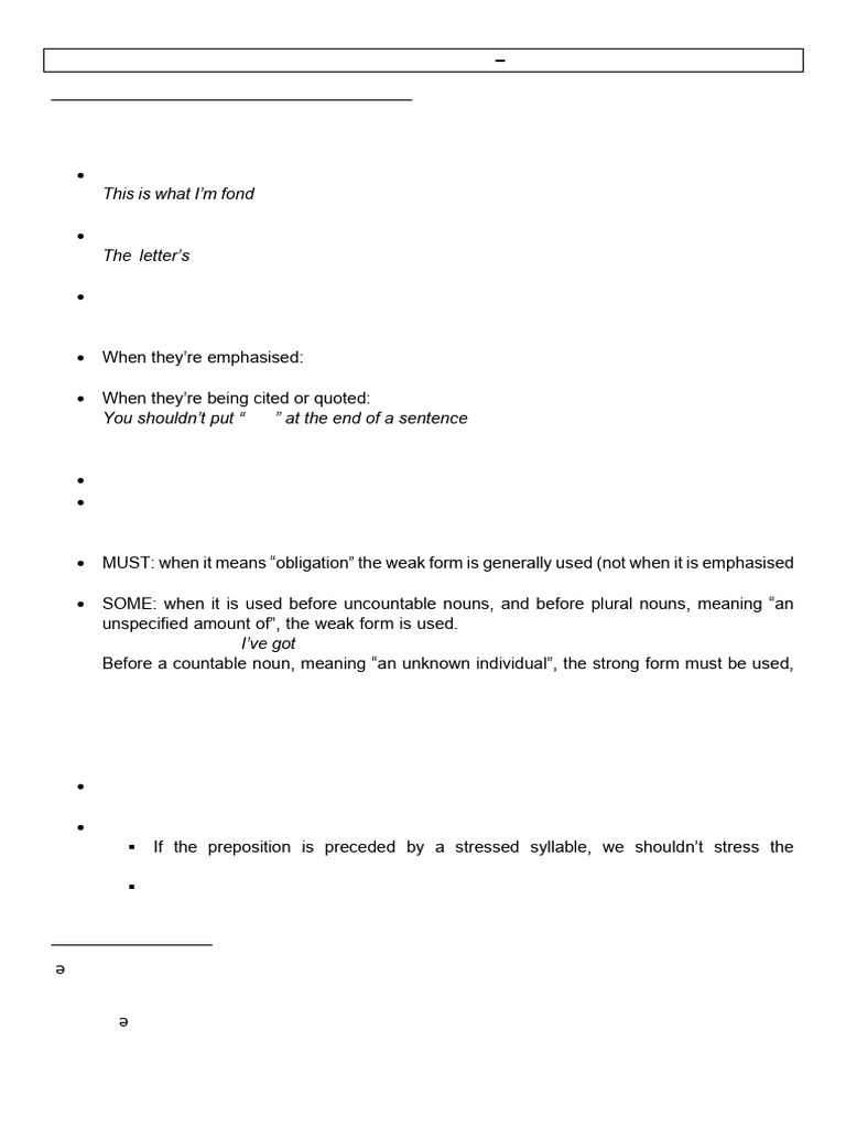 Revision of Rules | PDF | Consonant | Stress (Linguistics)