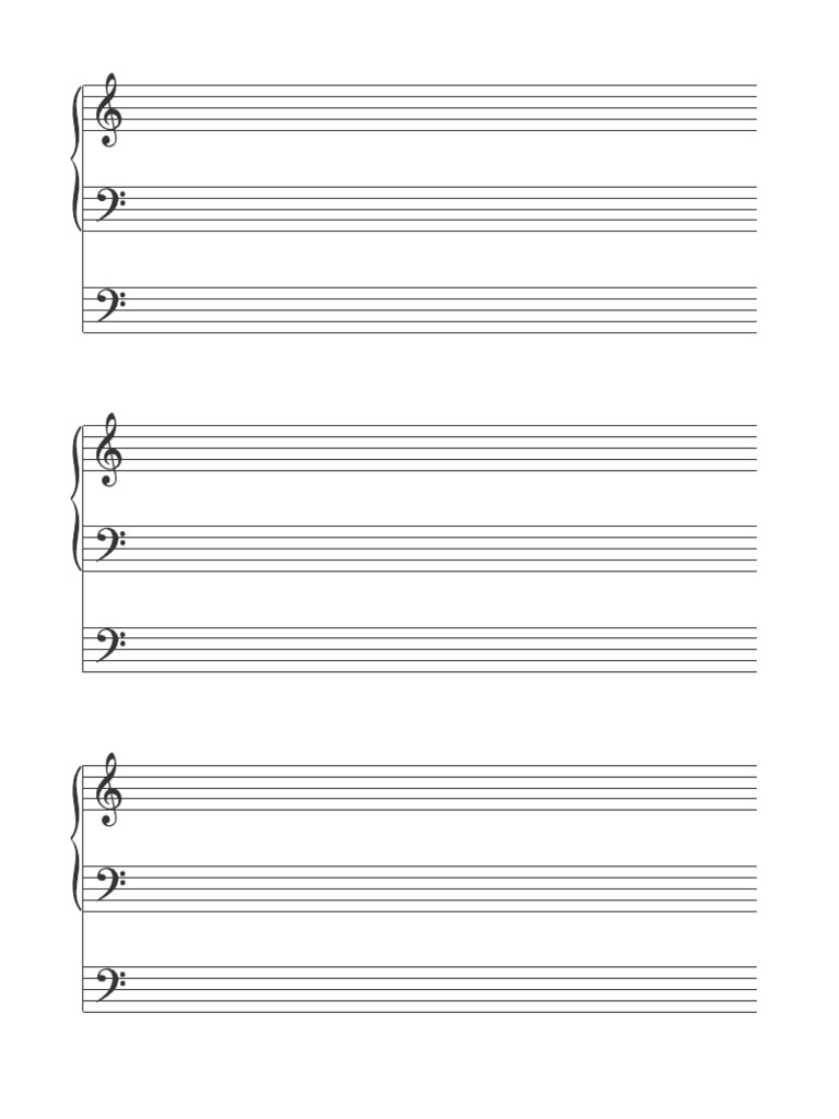 Free Printable Staff Paper at Blank Sheet Music | PDF
