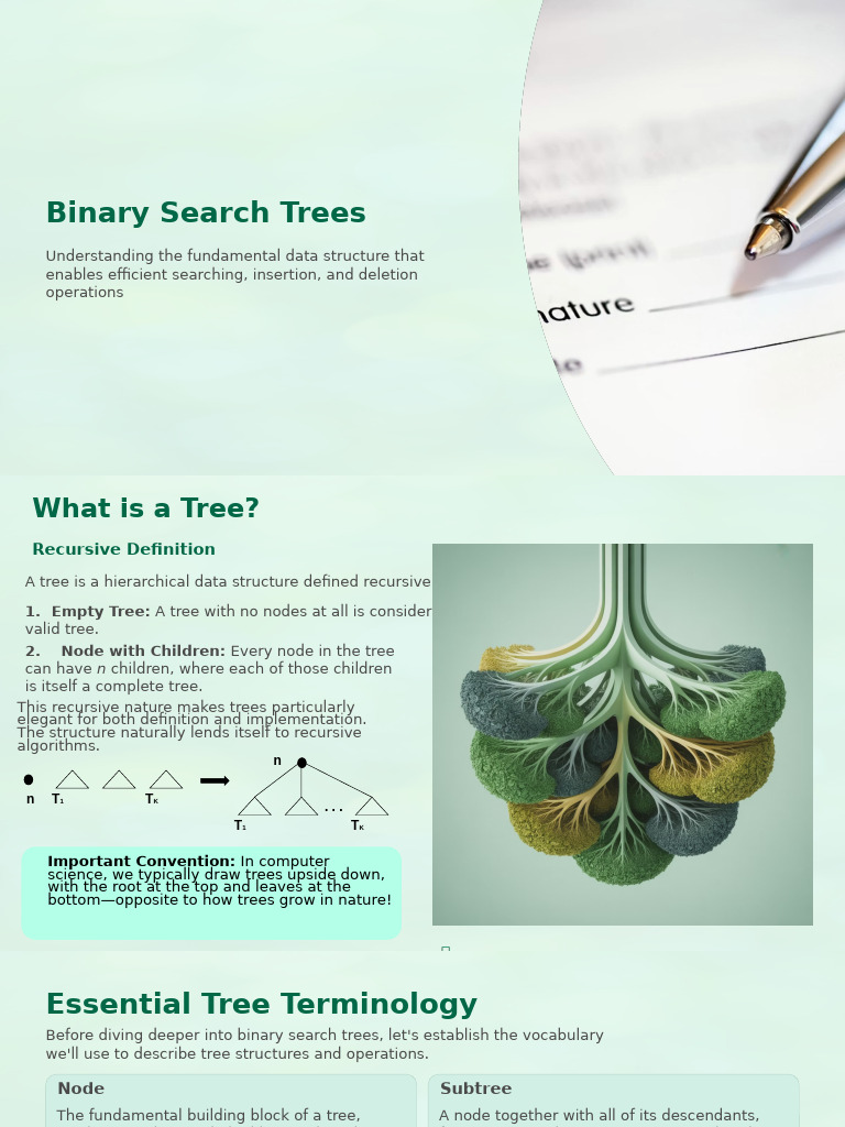Binary Search Trees Explained | PDF | Algorithms And Data Structures ...