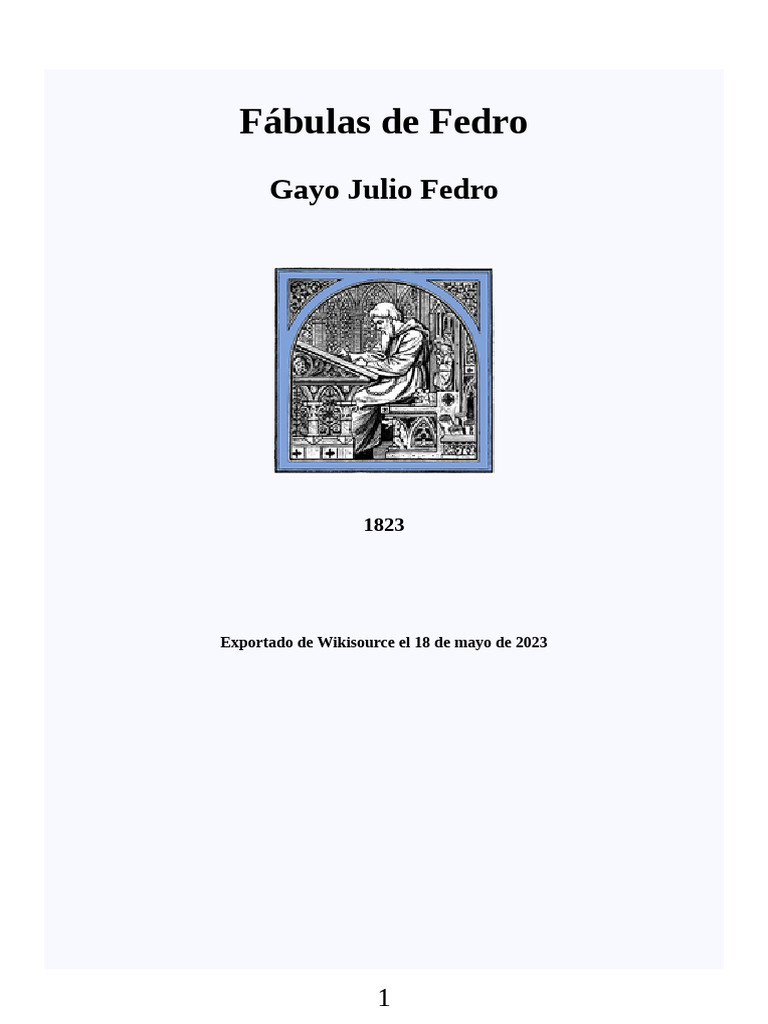 Fábulas de Fedro: Clásicos para Niños | PDF | Fábula