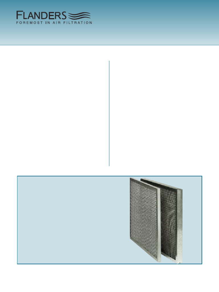 Flanders KKM Washable Air Filters | PDF | Industrial Processes | Metals