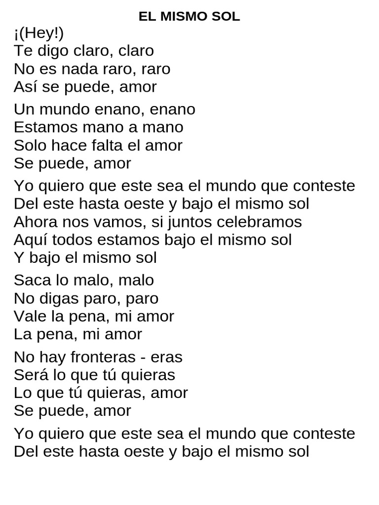 El Mismo Sol | PDF