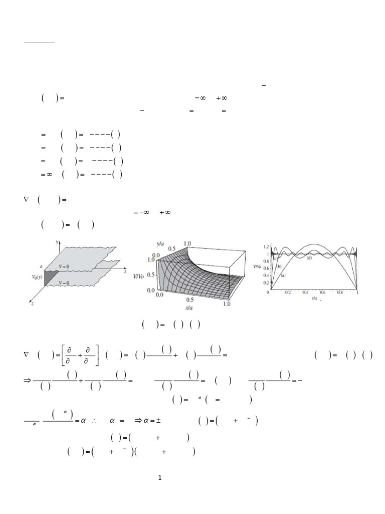 Potential in Parallel Metal Plates | PDF | Mathematical Analysis | Calculus