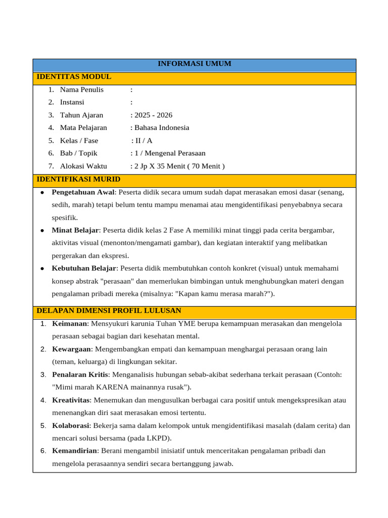 Bhs Indo Kelas 2sd | PDF