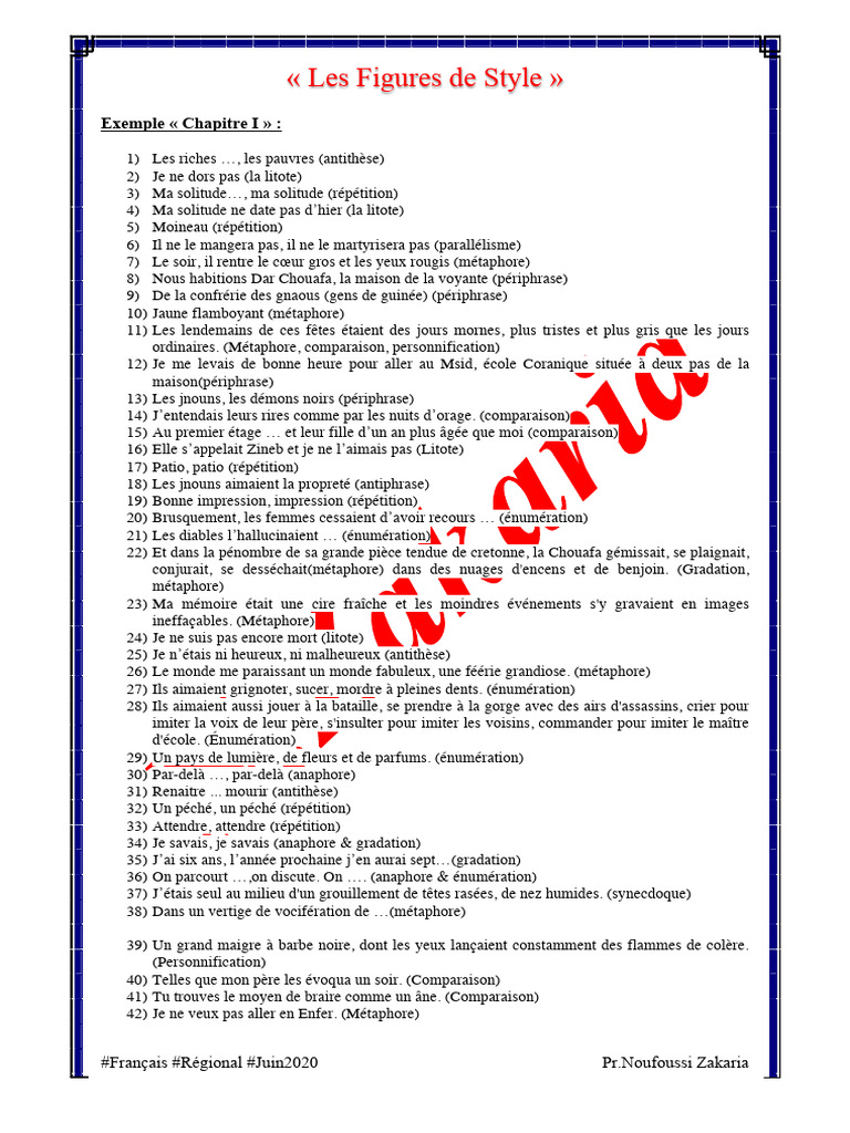 Figures de Style en Littérature | PDF | Figures de style | Persuasion