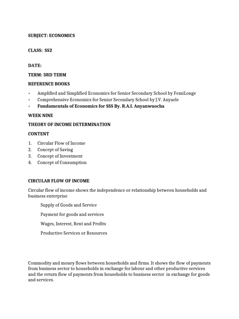 Theory of Income Determination | PDF | Cost Of Living | Consumption ...