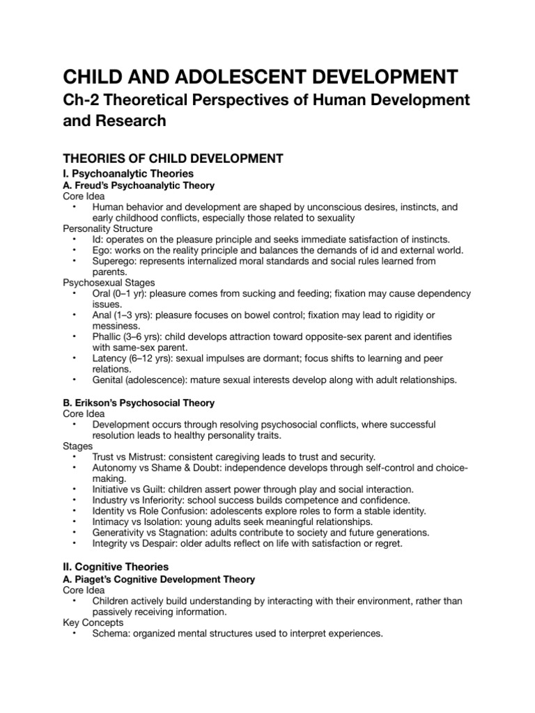 Child and development psychology - Unit 1 summary notes part -2 | PDF ...