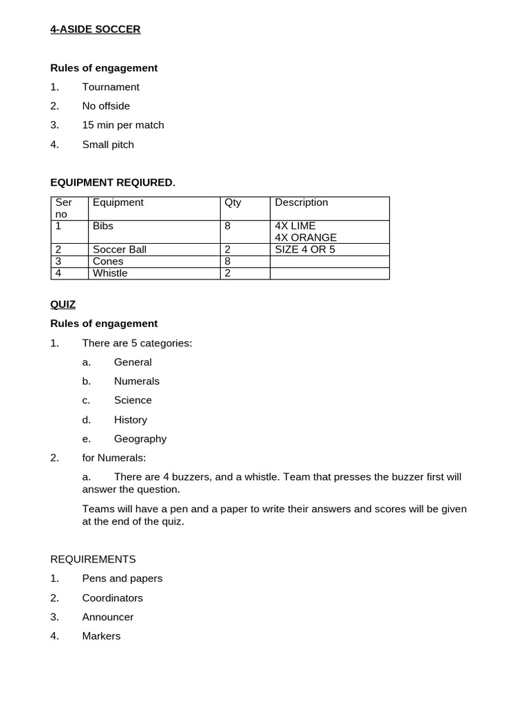 Sports Rules | PDF