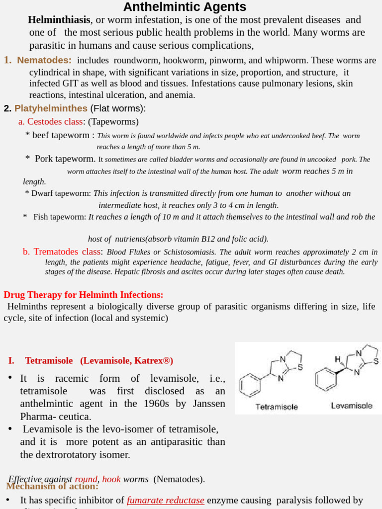 Anthelmintic Agents | PDF | Parasitology