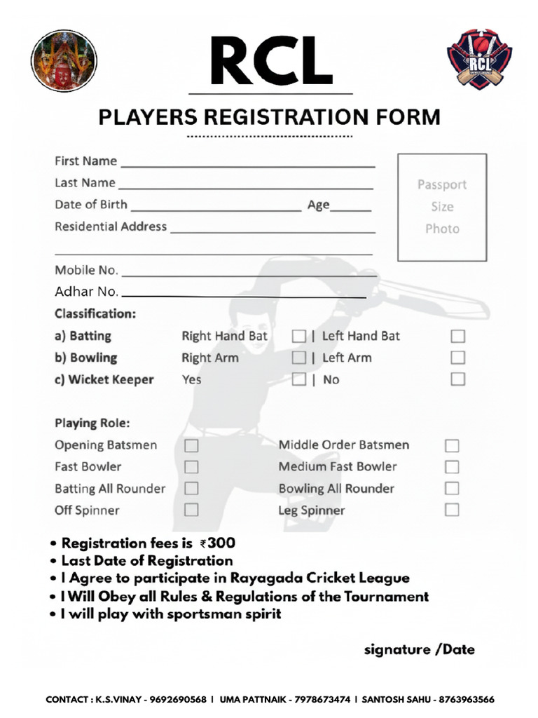 Players Registration Form 20251128 201616 0000 | PDF
