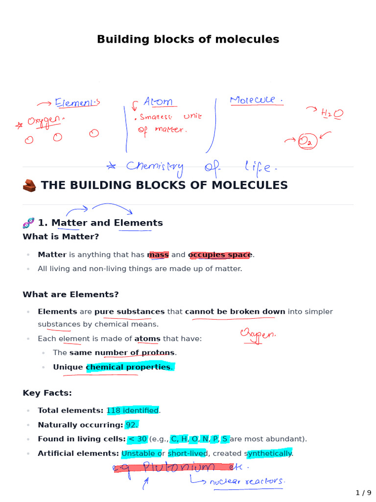Building Blocks of Molecules | PDF | Chemical Bond | Molecules