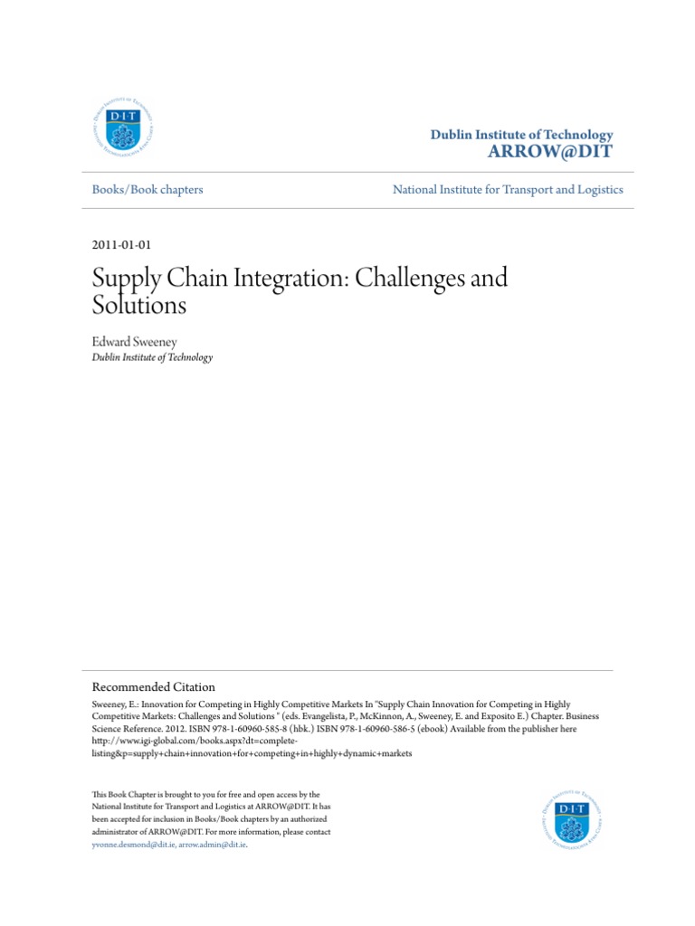 Supply Chain Integration - Challenges and Solutions | PDF | Supply ...