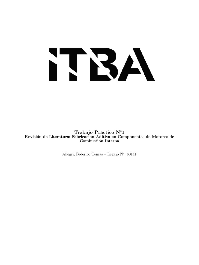 TP1 Diseño de Motores de Combustión Interna II ALLEGRI | PDF | Aluminio ...