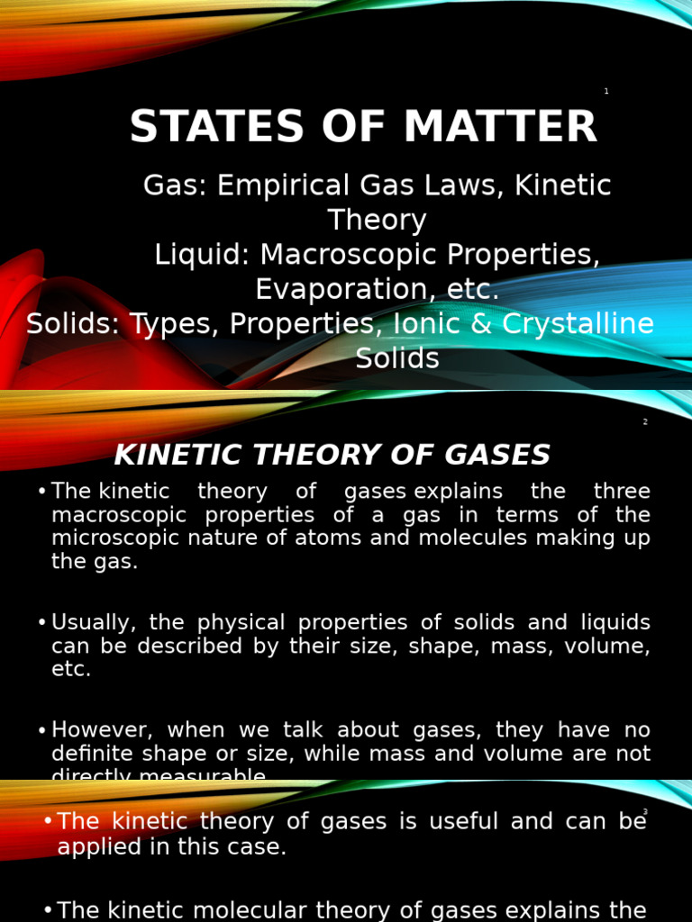 Understanding Gas Laws and Kinetic Theory | PDF | Gases | Temperature