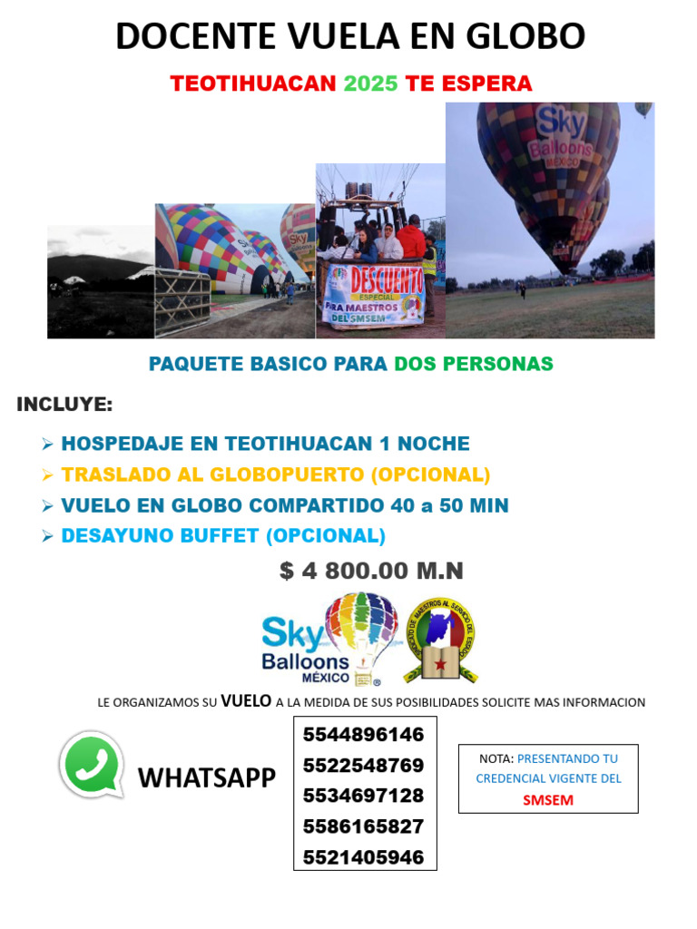 Vuela en Globo Smsem 25 | PDF