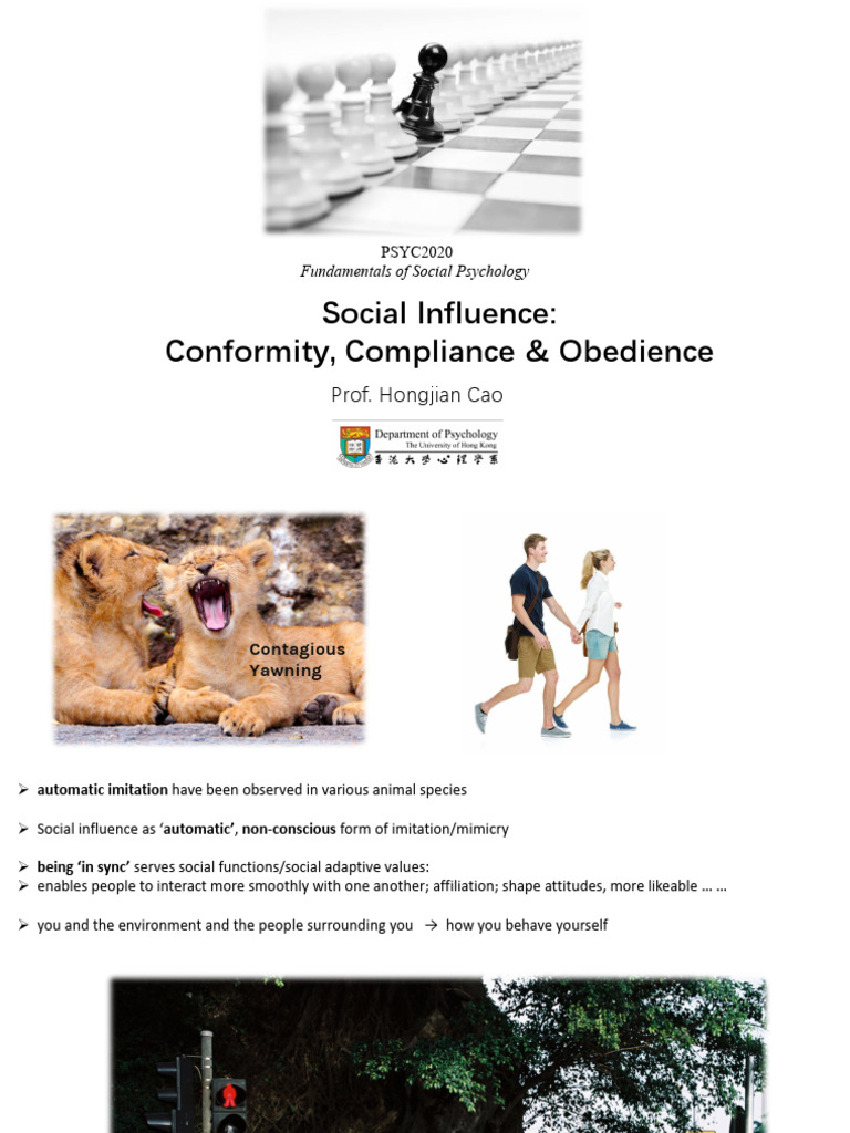 Class_6 Conformity, Compliance & Obedience | PDF | Conformity | Group ...