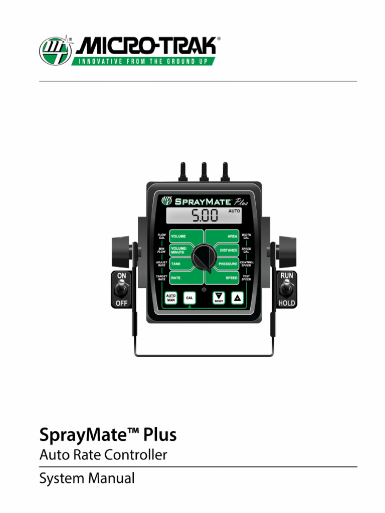 SprayMatePlus 061522 | PDF | Flow Measurement | Valve
