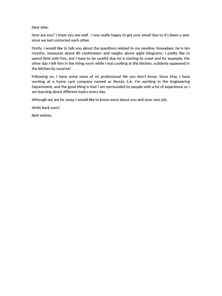 Informal Letter JR | PDF