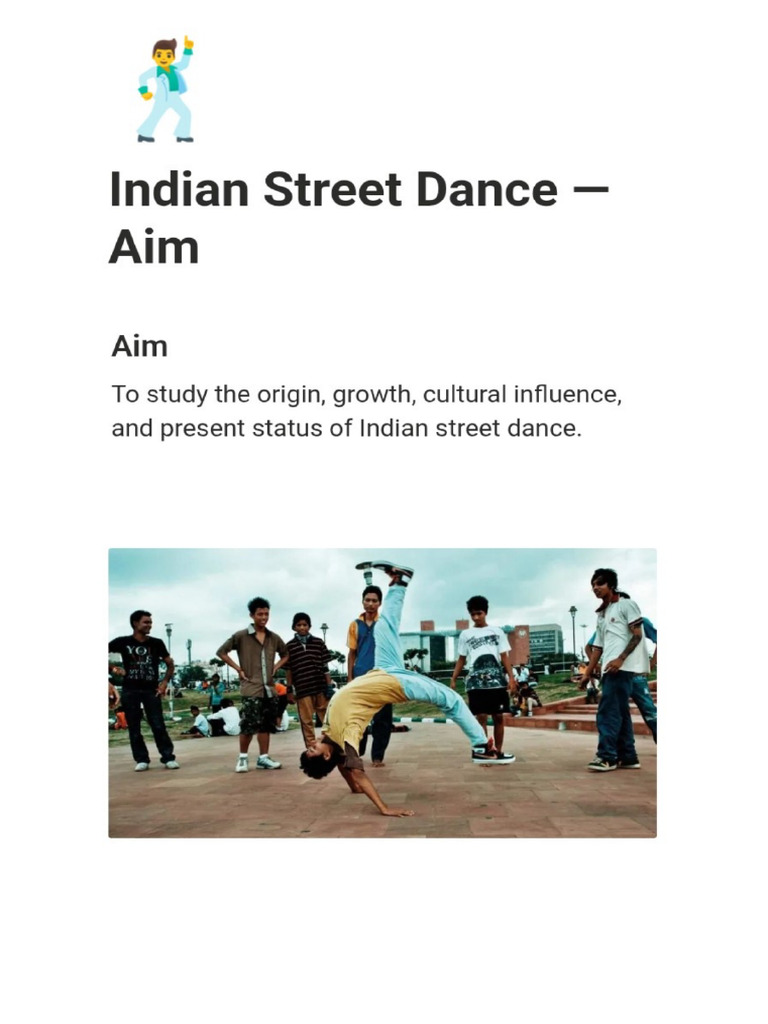 History of Indian Street Dance | PDF