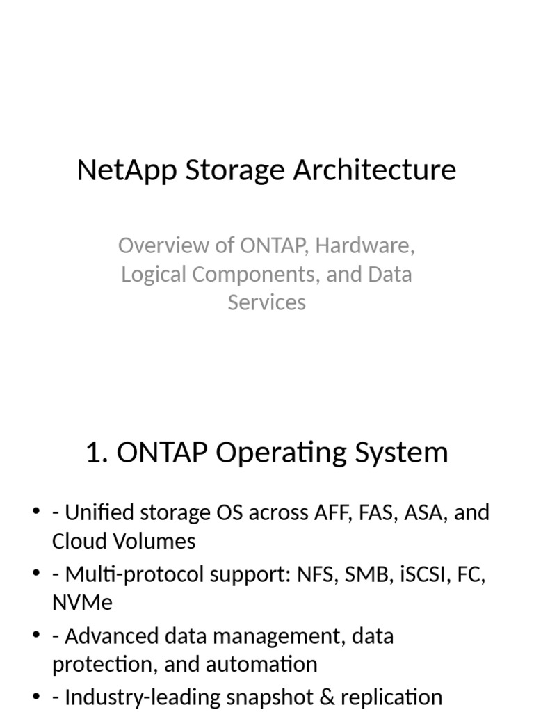 NetApp Storage Architecture v2 | PDF