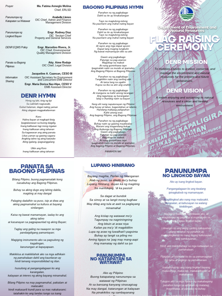 Flag Raising Program November 2025 | PDF