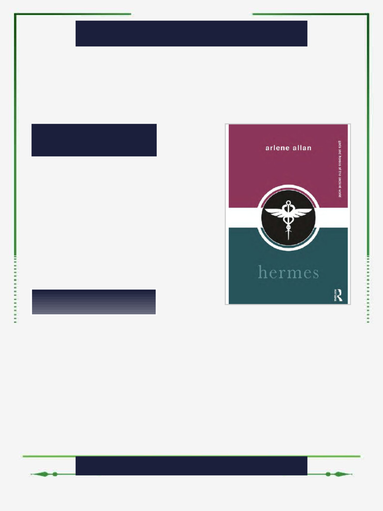 Hermes Gods and Heroes of the Ancient World 1st Edition Arlene Allan ebook detailed chapter file ...