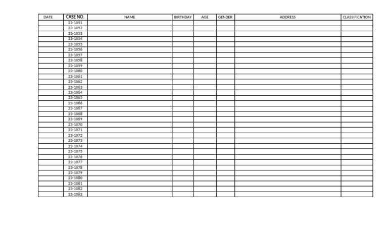 Case Number Word File | PDF