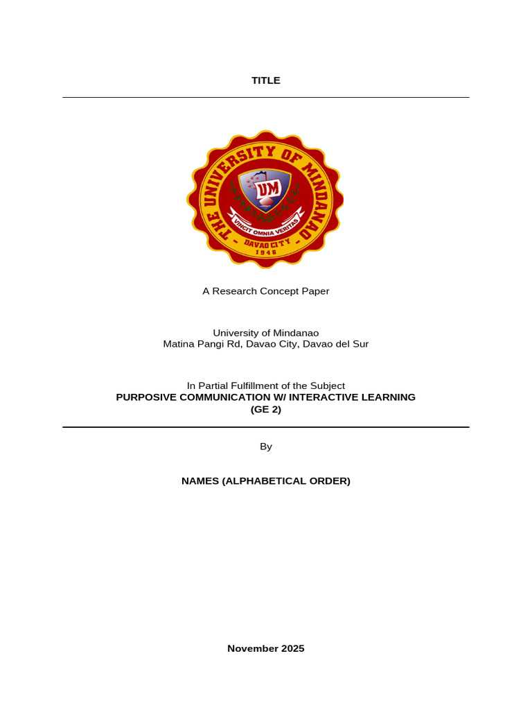 Research Concept Paper Overview | PDF