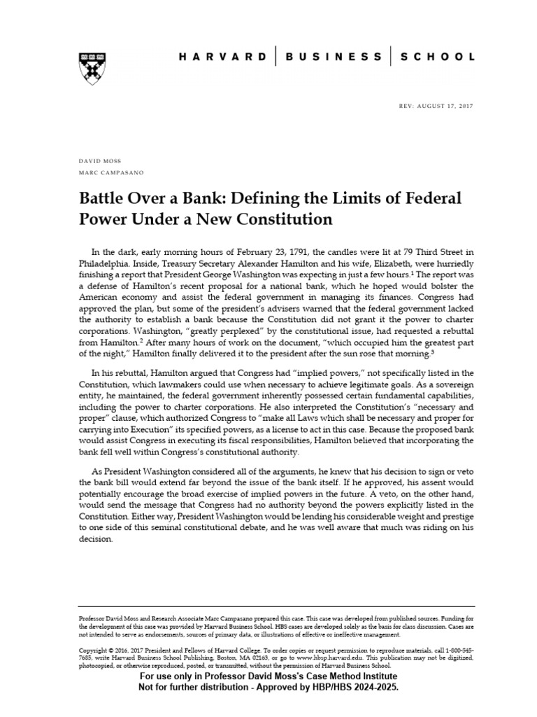 Bank Bill+of+Rights+Case+Study 2 | PDF | United States Bill Of Rights ...