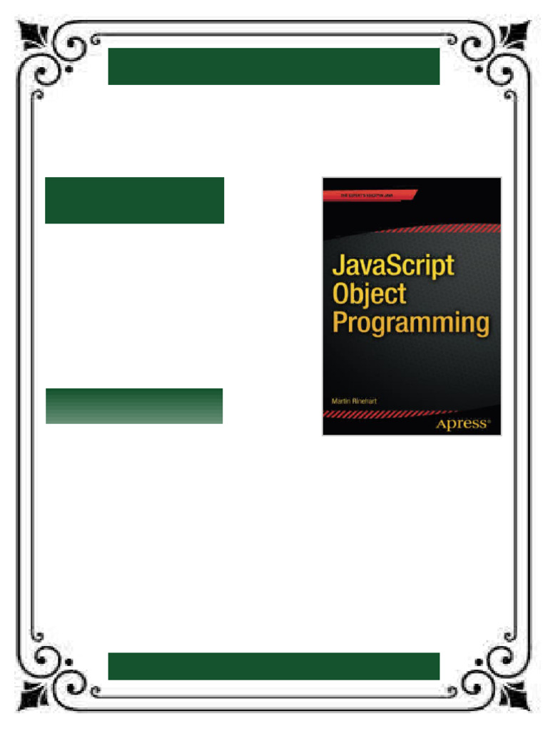 JavaScript Object Programming Rinehart Martin eBook chapter-by-chapter pdf | PDF | Java Script ...