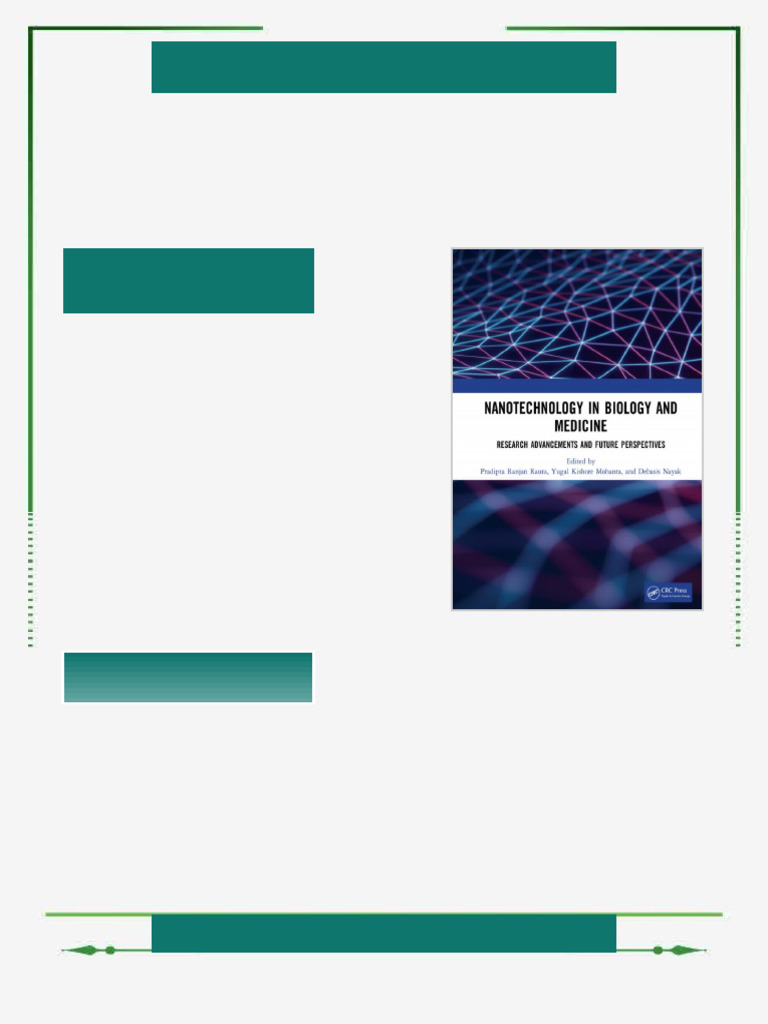 Nanotechnology in Biology and Medicine Research Advancements Future ...