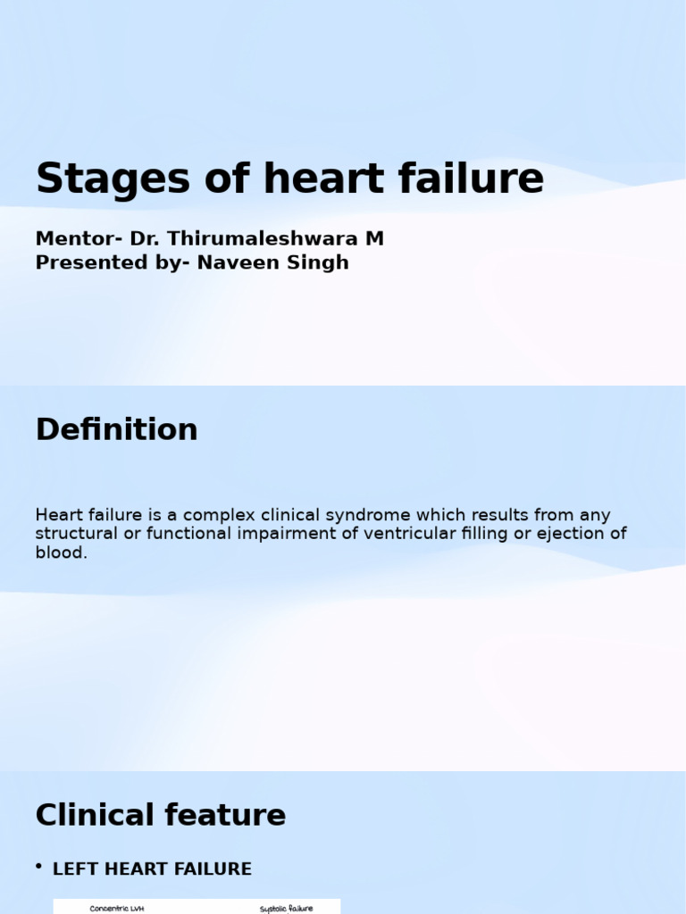 Stages of Heart Failure | PDF