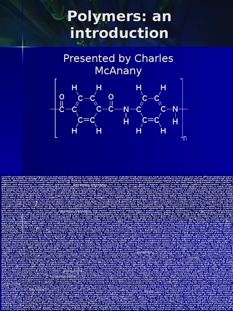 Polymers | PDF | Polymerization | Polymers