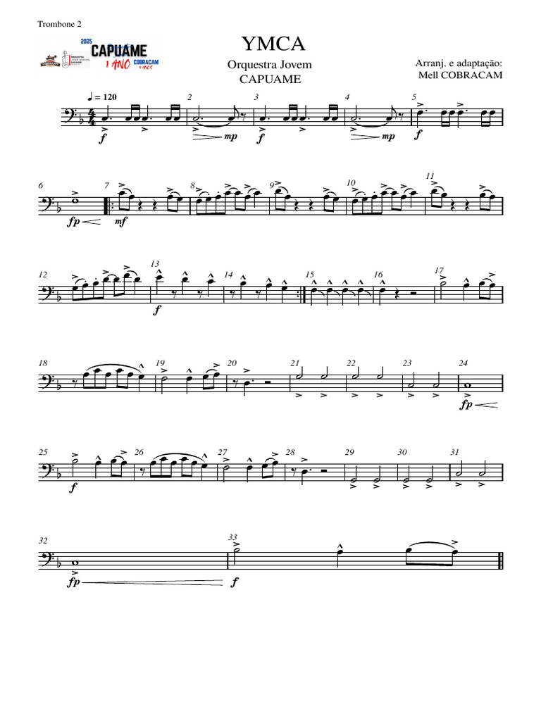 Trombone Arrangement for Orquestra Jovem | PDF