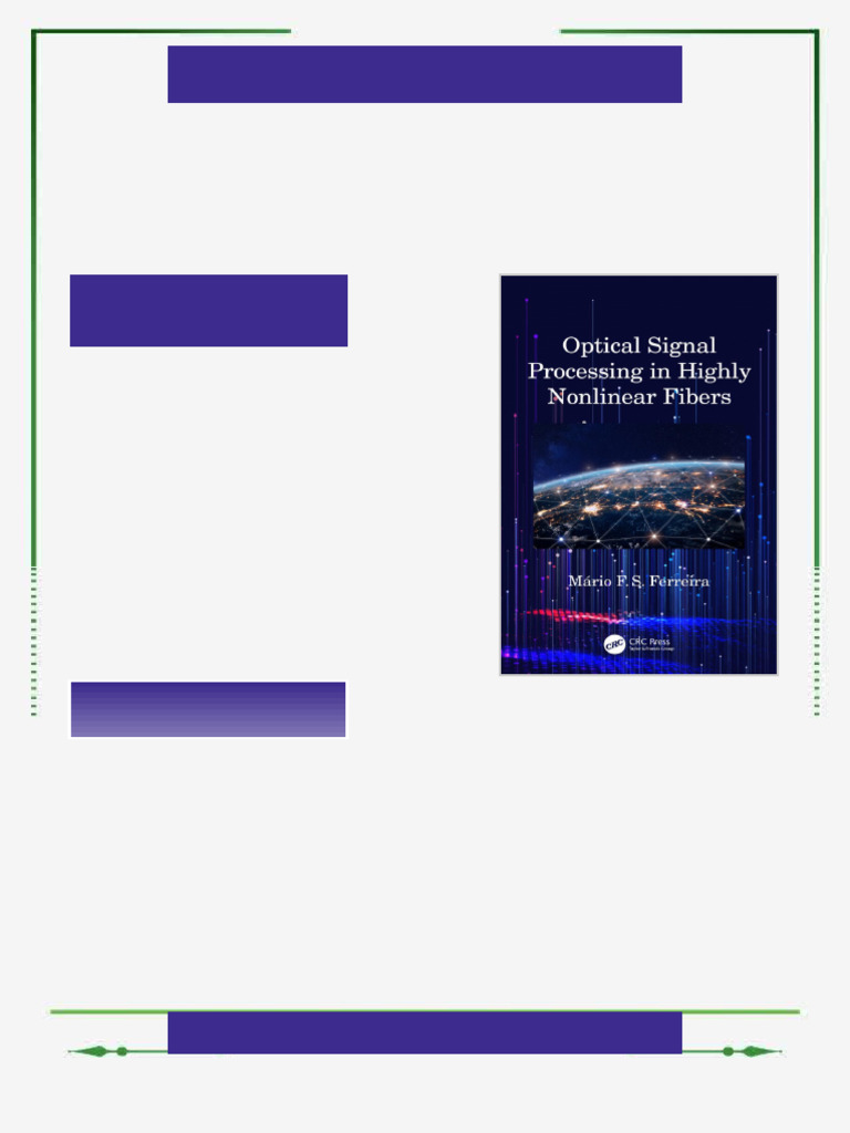 Optical Signal Processing in Highly Nonlinear Fibers 1st Edition Mário ...