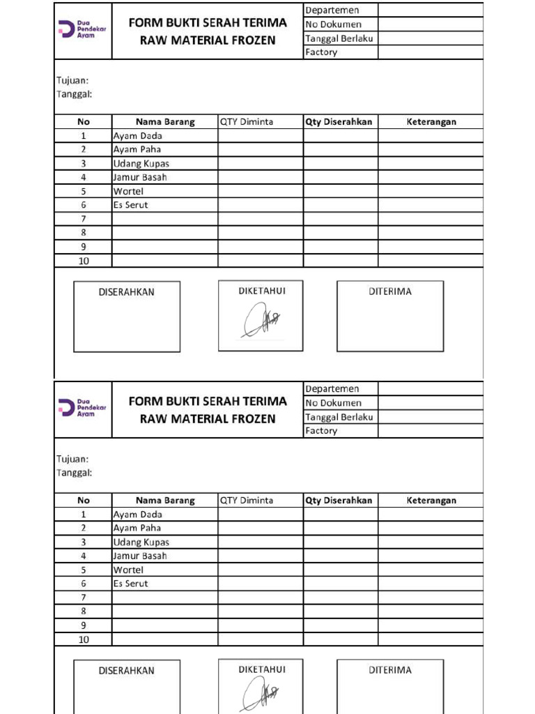 BSTP Form Frozen 10 September | PDF