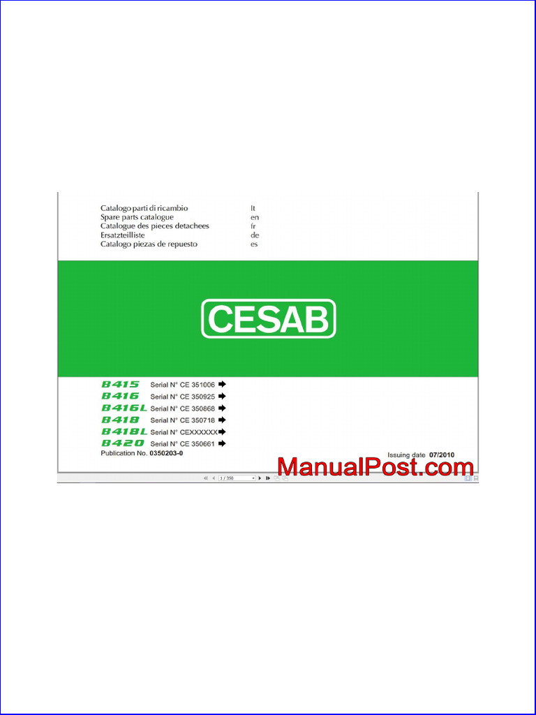 Cesab b415 b416 b416l b418 b418l b420 Electric Forklift Spare Parts ...