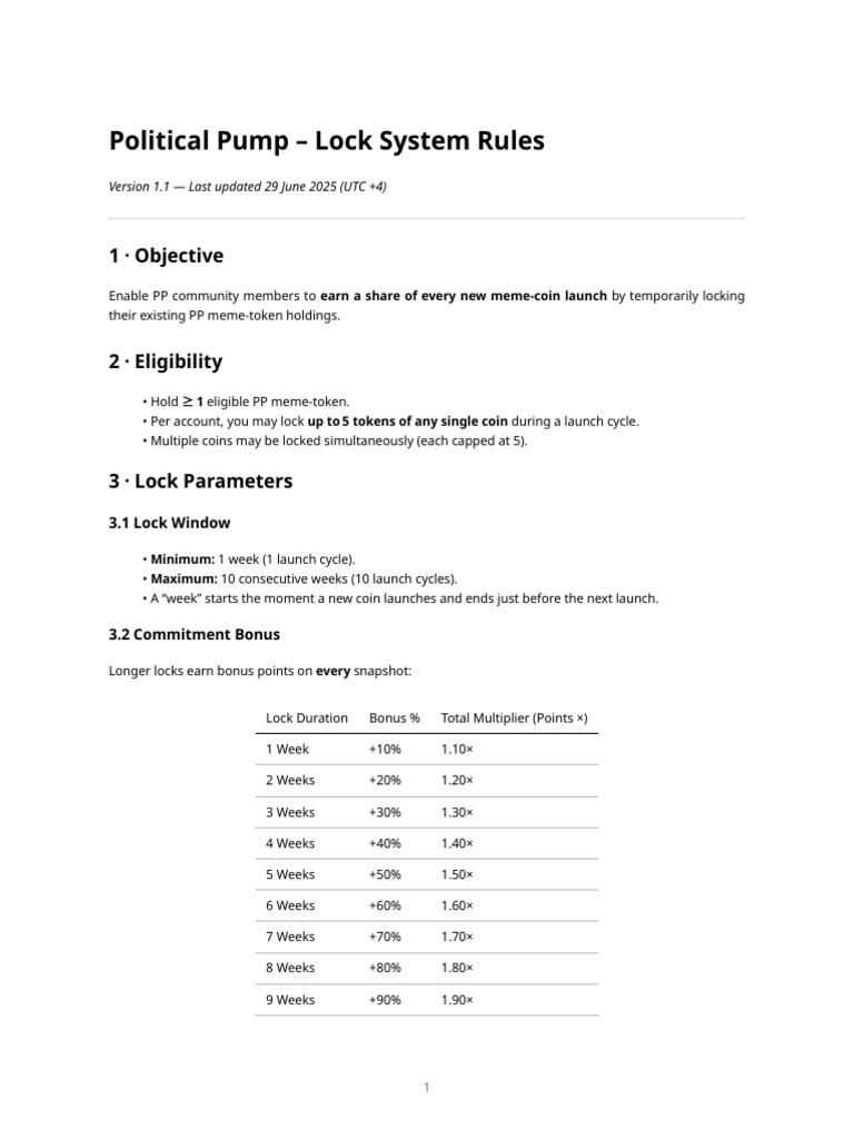 Political Pump Lock System Guidelines | PDF | Computing