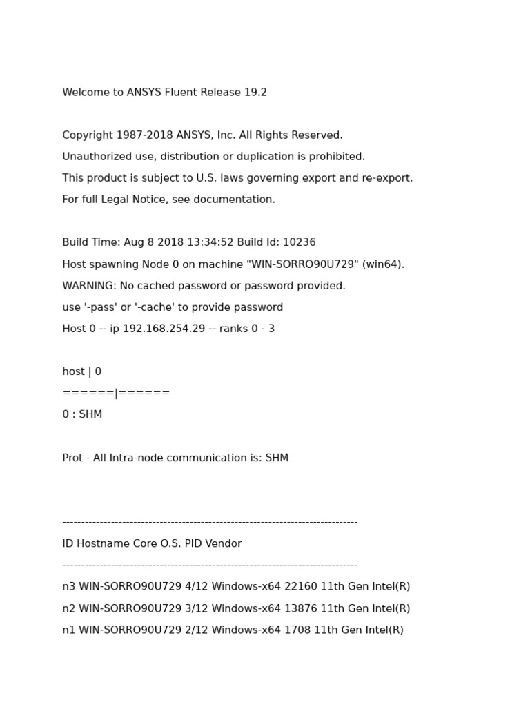 Welcome to ANSYS Fluent Release 19 | PDF | Computing | Computer ...