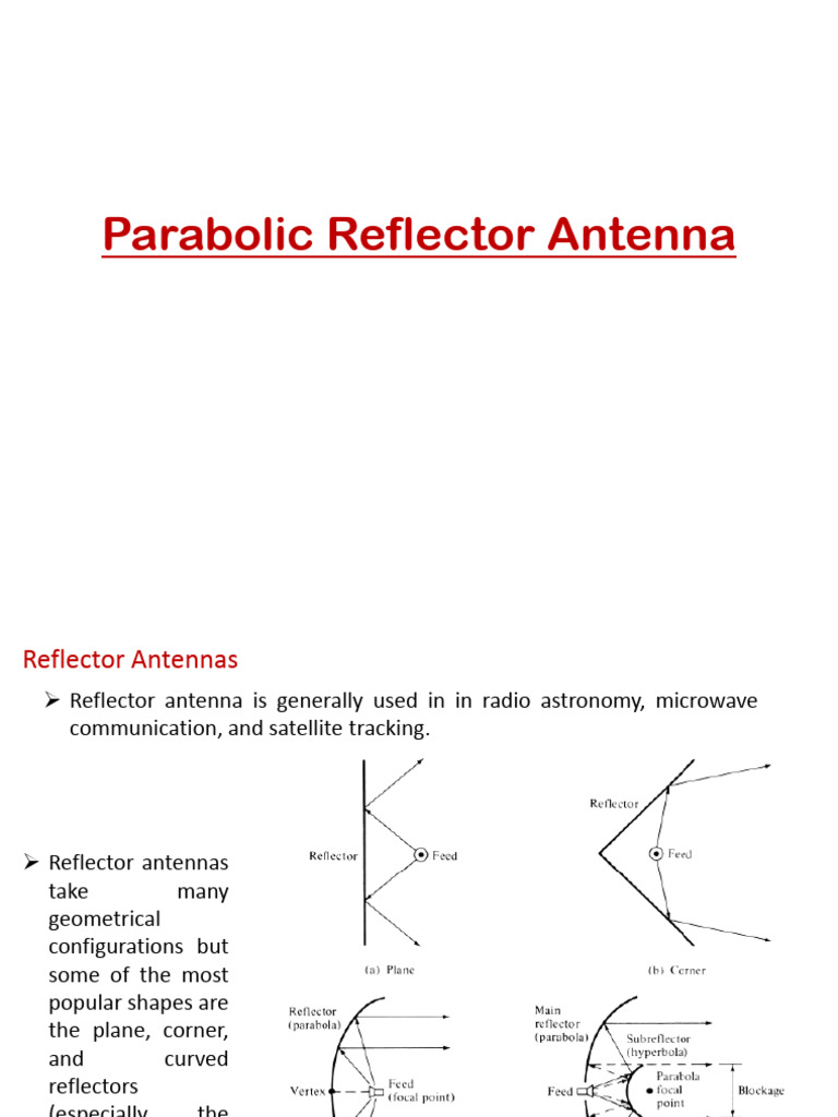 Parabolic Reflector Antenna Overview | PDF | Antenna (Radio ...