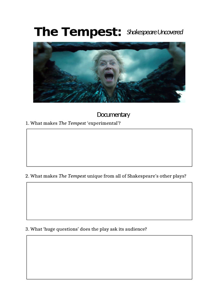 Shakespeare Uncovered Q - A #1 | PDF
