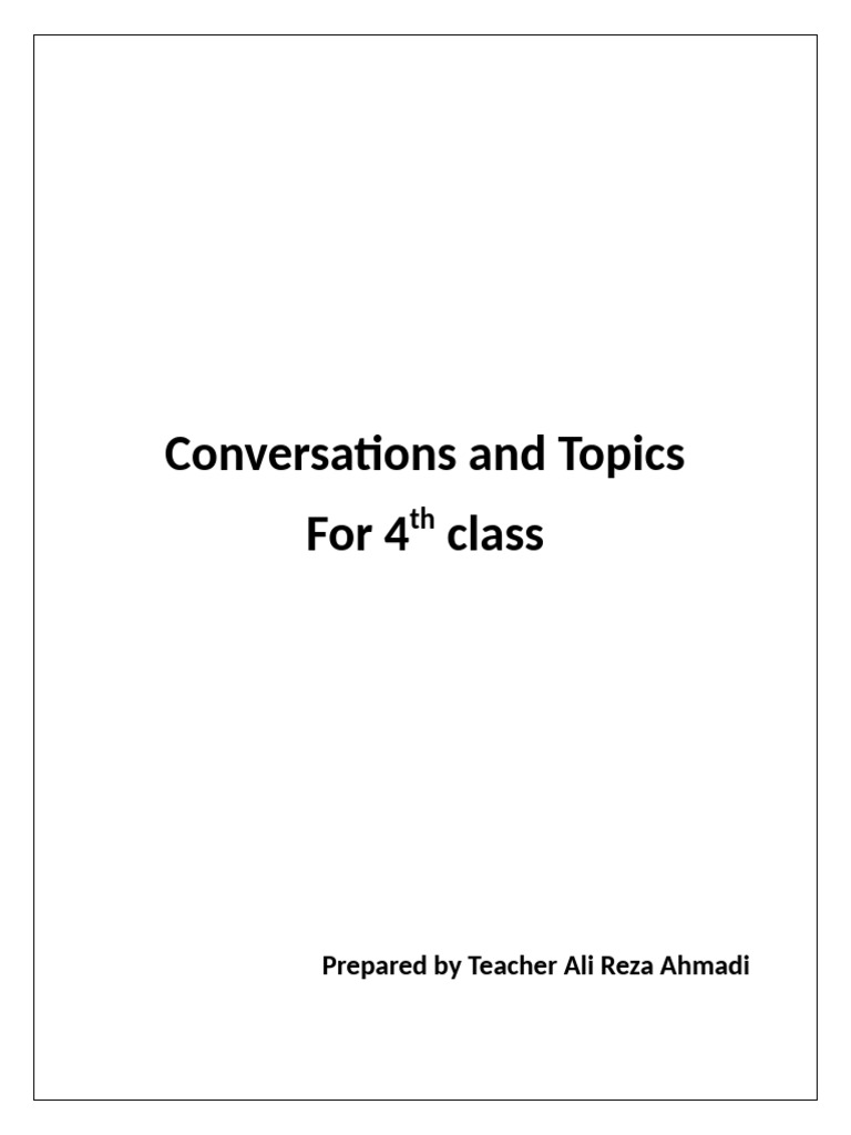 4th Class Pdf Verb Subject Grammar