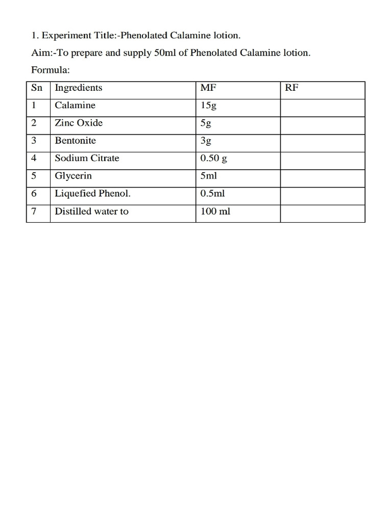 Selected Examples On Extemporaneous Preparation | PDF